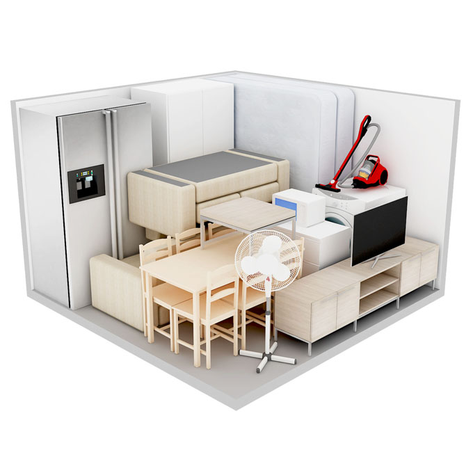 Storage Space Size Estimator M (46 - 65 sq ft) | StorHub